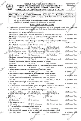 CSS General Science and Ability Past Paper 2025 PDF - Taleem360