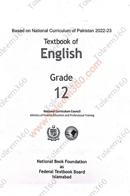 Federal Board 12th Class English SNC New Text Book PDF - Taleem360