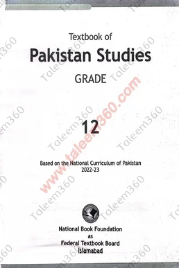 2nd Year Pak Studies SNC Federal Text Book PDF - Taleem360
