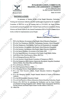 9th Class Smart Syllabus 2025-26 Official PDF (All Subjects) - Taleem360
