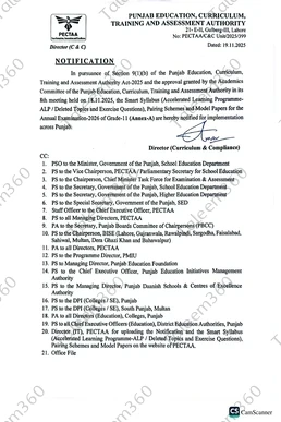 1st Year Smart Syllabus 2025-26 Official PDF (All Subjects) - Taleem360