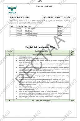8th Class Smart Syllabus 2025-26 PDF (All Subjects) - Taleem360