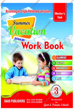 Class 3 Summer Vacation Work Book PDF - Taleem360